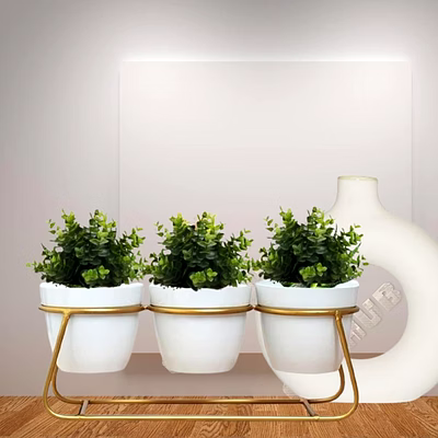 Iron Desktop Flower Pot Set of 3, pid-8425297 - GlobalLinker