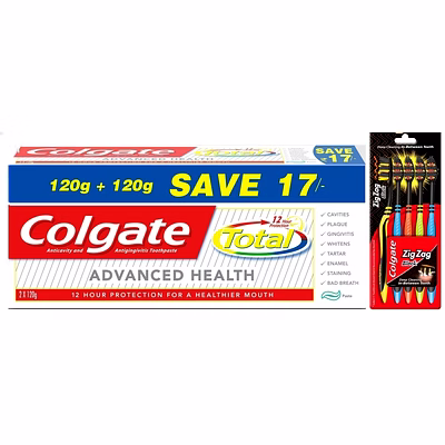 Colgate Total Advanced Health Anticavity Toothpaste - 240g (Saver Pack ...