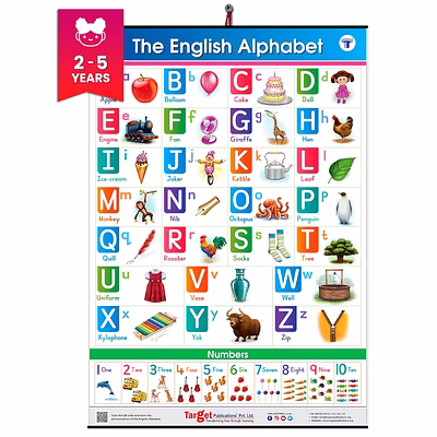 Jumbo English Alphabet and Numbers Chart for Kids | Perfect For ...