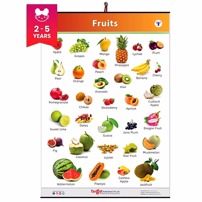 Jumbo Fruits Chart for Kids | My First Early Learning Educational Chart ...