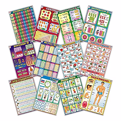 Early Learning Charts Set - 2 (Set of 12) [Wall Chart] at USD4.76/Unit ...
