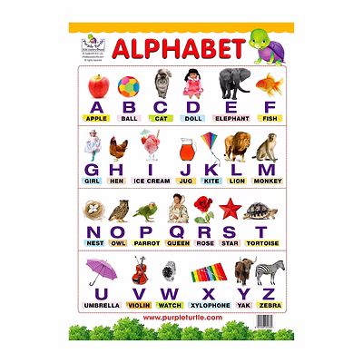 Alphabet Educational Wall Charts for Kids Wall Chart | RDMALL