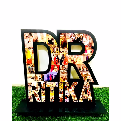 Initial Collage Photo Stand | Print Magical Gifts