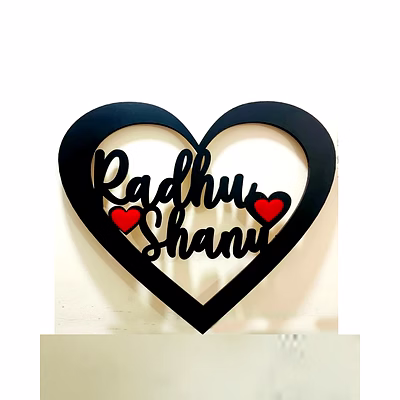 Heart Shape Name Plate | Print Magical Gifts