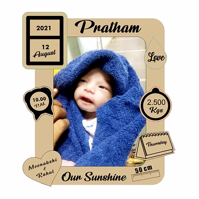 Personalized Baby profile Frame | Print Magical Gifts