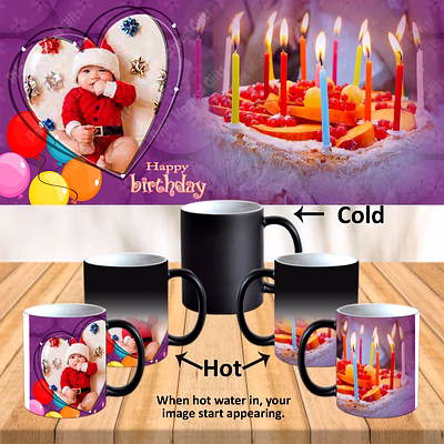 Happy Birthday Magical Custom Colour Changing Mug Design 021 | Print ...