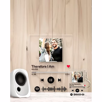 Personalized Spotify Acrylic Frame with Keychain | Indian Business Portal