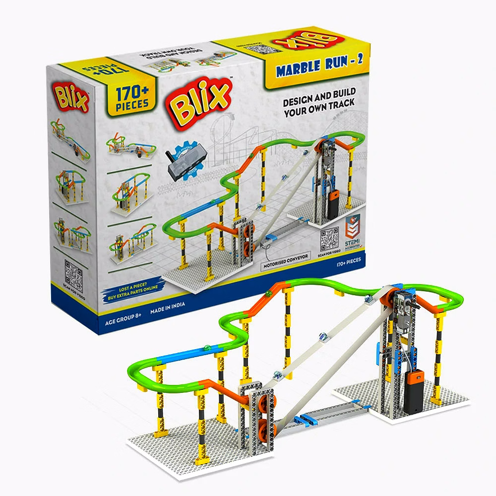 Blix Marble Run 2 - Thrilling Motorized Marble Racing Experience
