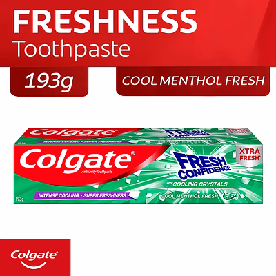 Colgate Flouride Toothpaste with Cooling Crystals Cool Menthol Fresh ...