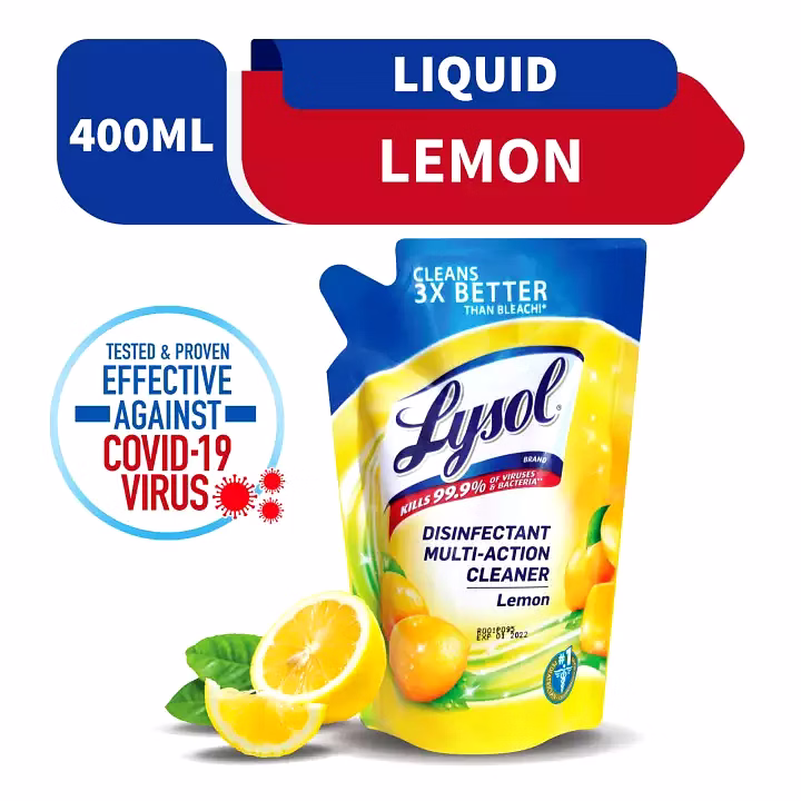 Lysol Multi Action Cleaner Lemon Refill 400ml - | NCCC Online Store