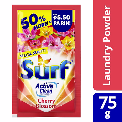 Surf Powder Detergent Cherry Blossom 75g Sachet - | NCCC Online Store