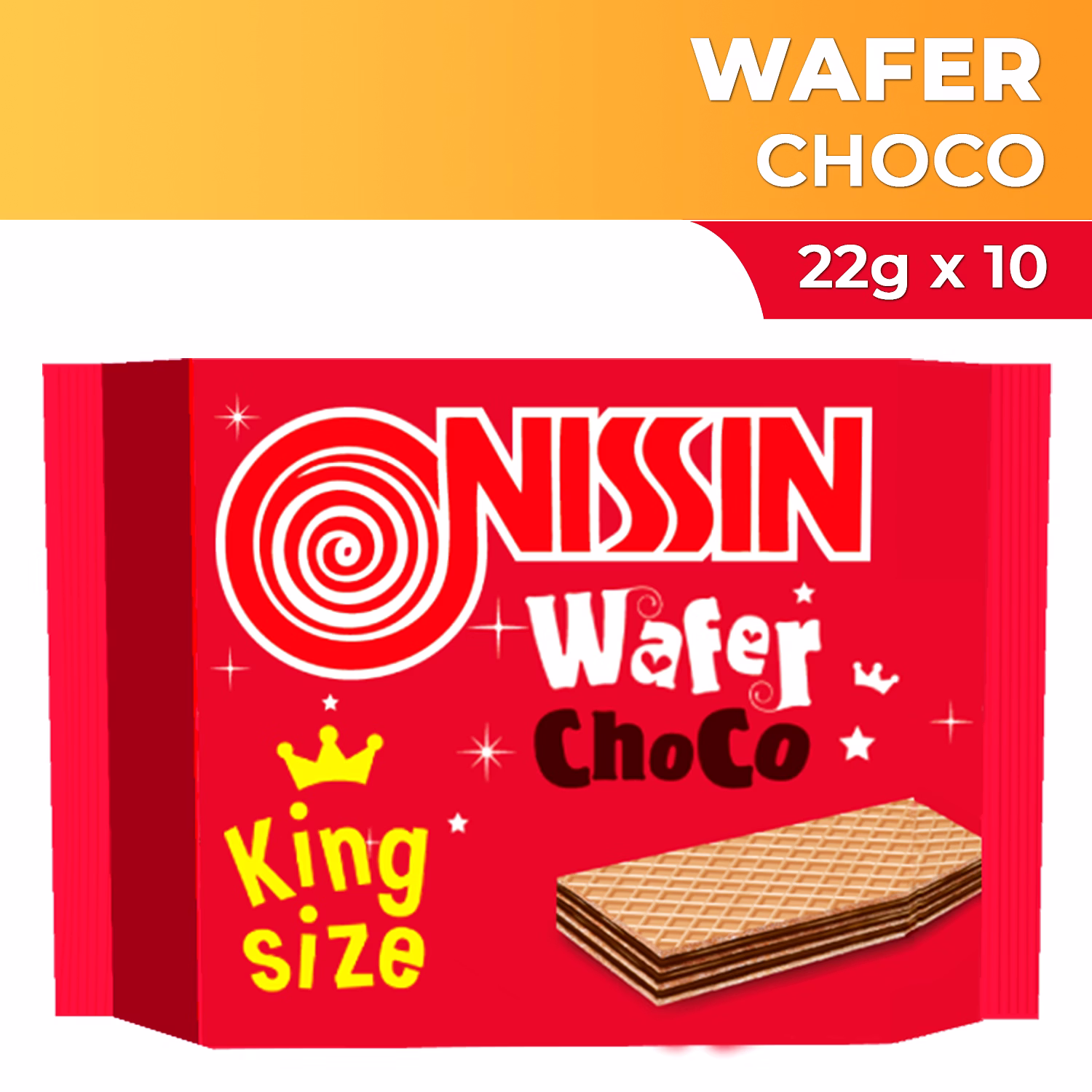 Nissin King Wafer Choco 22gx10s - | NCCC Online Store