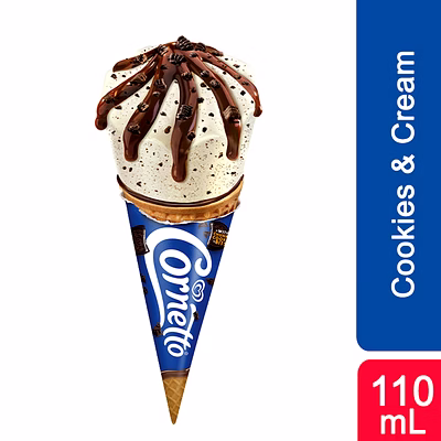 Selecta Cornetto Cookies & Cream Ice Cream 110ml - | NCCC Online Store