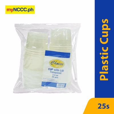 Choice Transparent Cup with Lid 3.5oz 25s - | NCCC Online Store