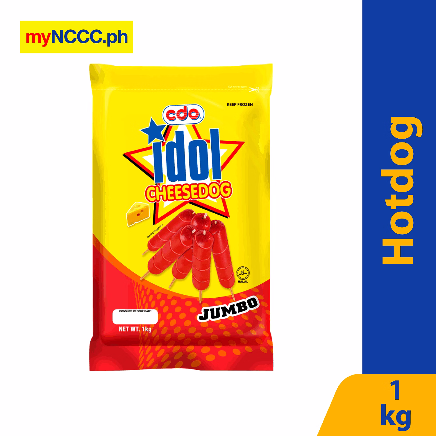 CDO Idol Cheesedog Jumbo 1kg - | NCCC Online Store