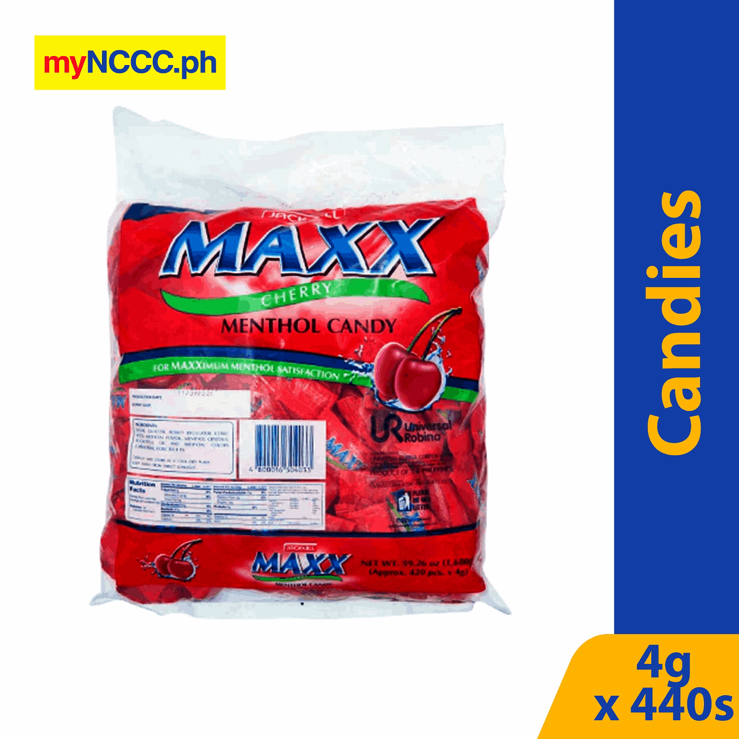 Maxx Cherry Menthol Candy 4gx440s - | NCCC Online Store