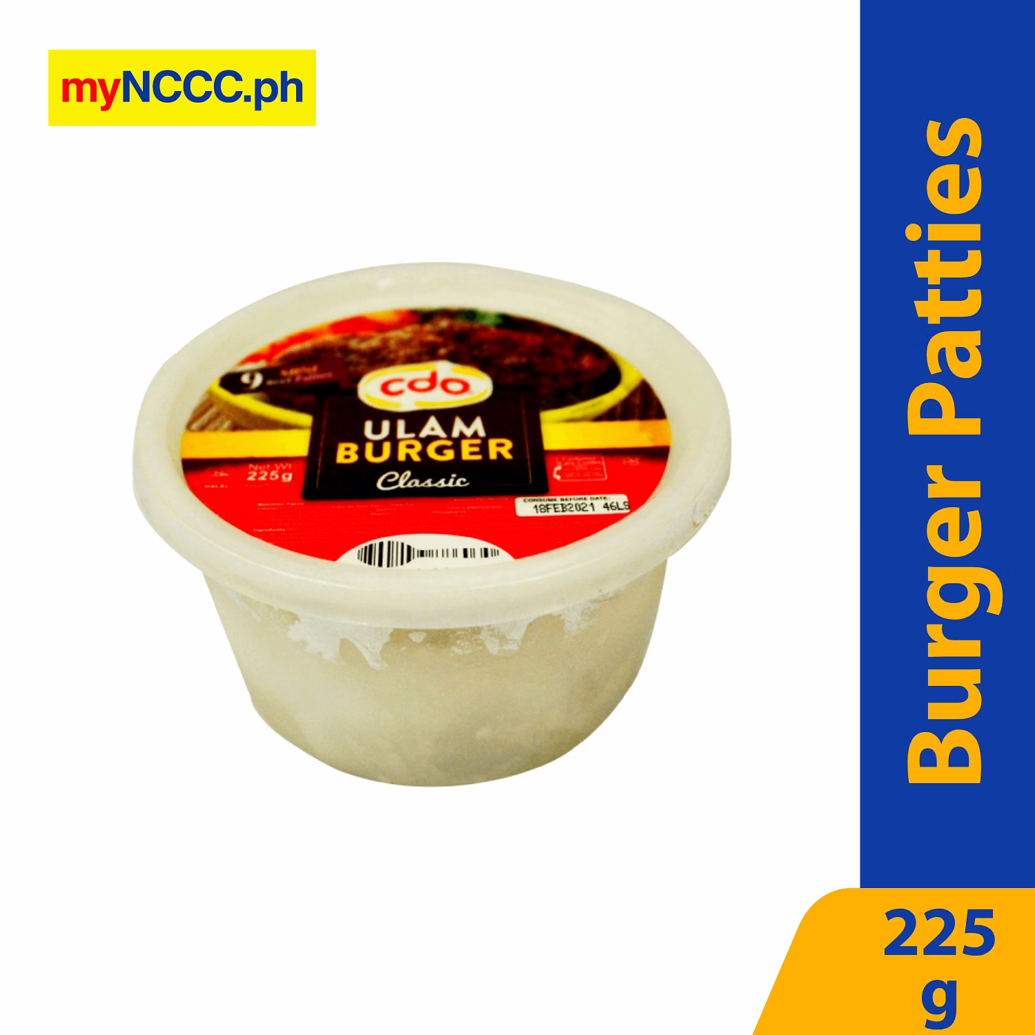 CDO Ulam Burger Classic Mini Beef Patties 225g - | NCCC Online Store