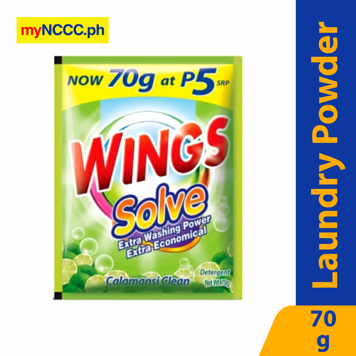 Wings Solve Detergent Powder Washing with Kalamansi Extract 70g ...