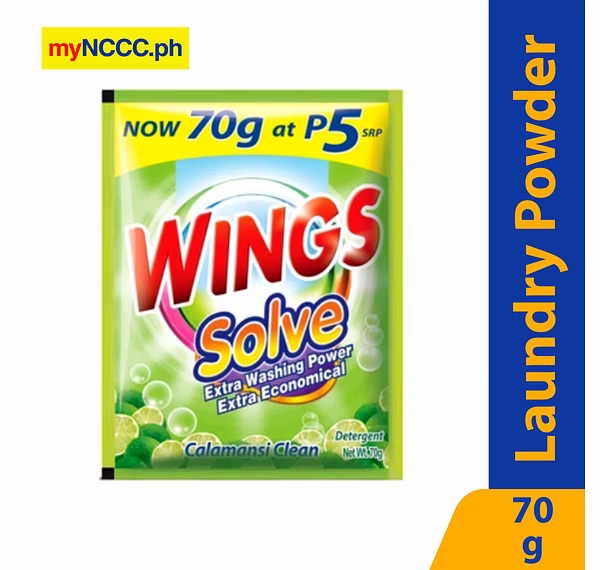 Wings Solve Detergent Powder Washing with Kalamansi Extract 70g ...