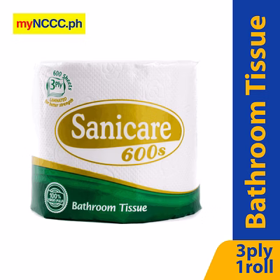 Sanicare Bathroom Tissue 3Ply 600 sheets 1Roll - | NCCC Online Store