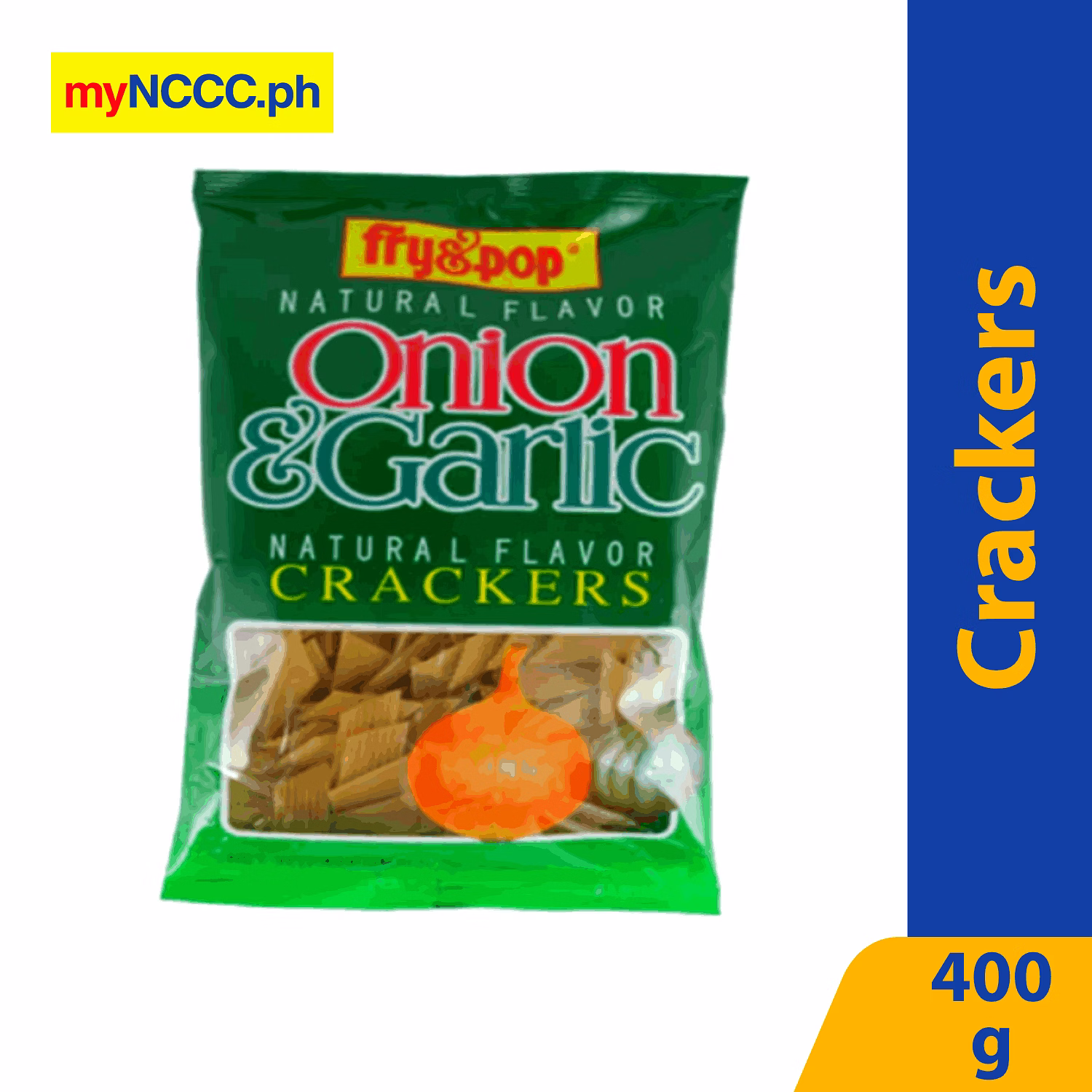 Fry & Pop Onion & Garlic Crackers 400g - | NCCC Online Store