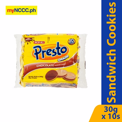 Presto Creams Chocolate Cookies 30gx10s - | NCCC Online Store