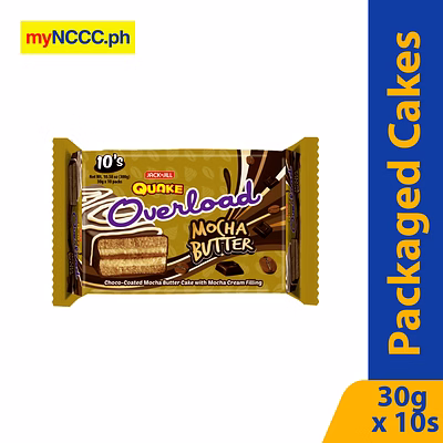 Quake Overload Choco Coated Mocha Butter Cake 30gx10s - | NCCC Online Store
