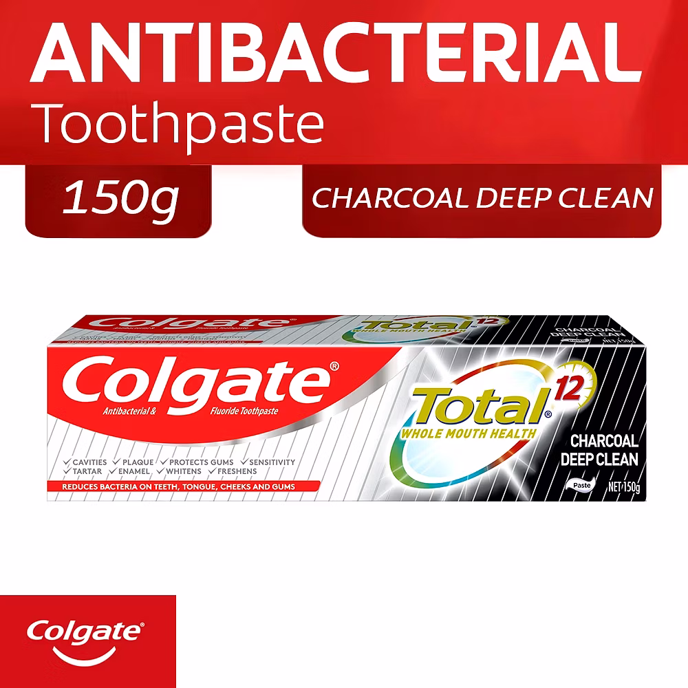 Colgate Toothpaste Total 12 Charcoal Deep Clean 150g - | NCCC Online Store