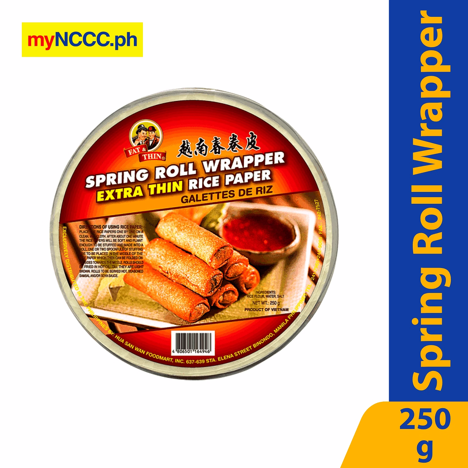 Fat & Thin Spring Roll Wrapper Extra Thin Rice Paper - | NCCC Online Store
