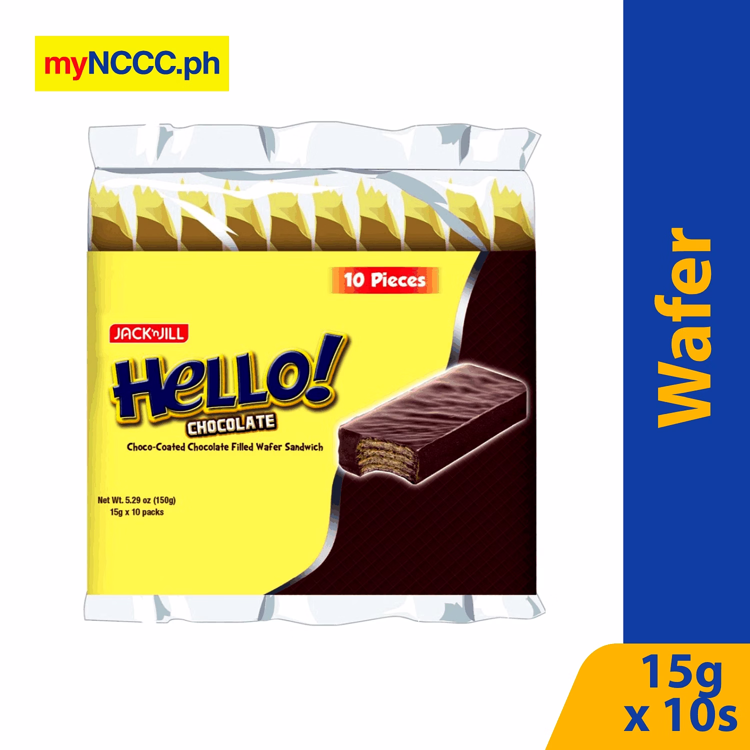 Hello Wafer Coated Chocolate 15gx10s - | NCCC Online Store