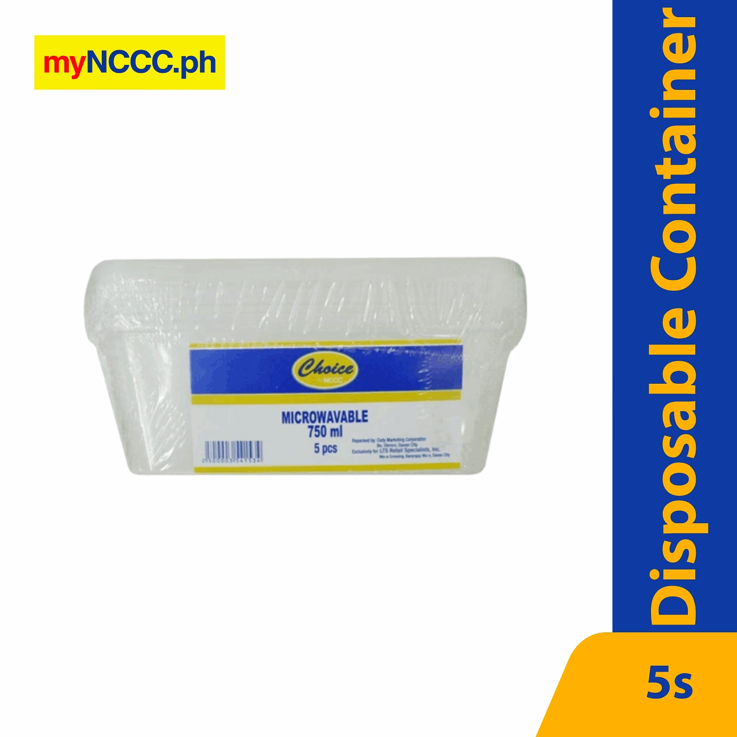 Choice Microwavable Container VP 750ml 5s - | NCCC Online Store