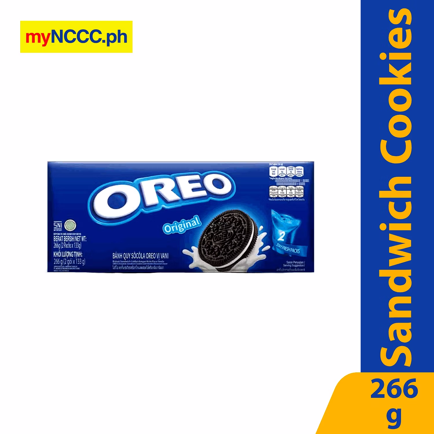 Oreo Chocolate Vanilla Sandwich Cookies 266g - | NCCC Online Store