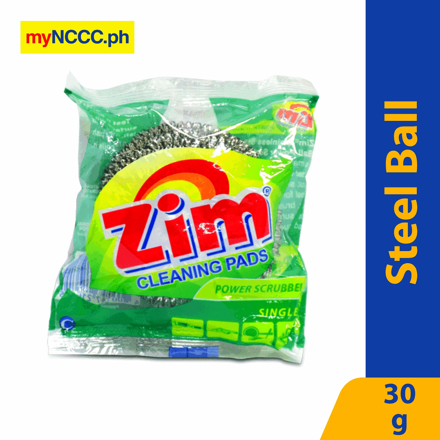 Zim Power Scrubber Steel Ball 30g - | NCCC Supermarket