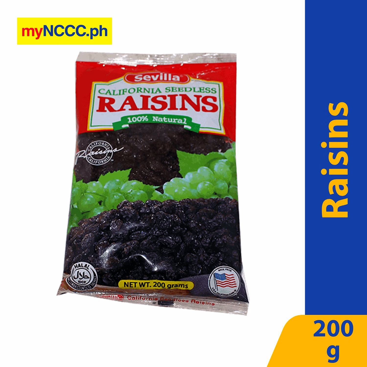 Sevilla California Seedless Raisins 100% Natural 200g - | NCCC Online Store
