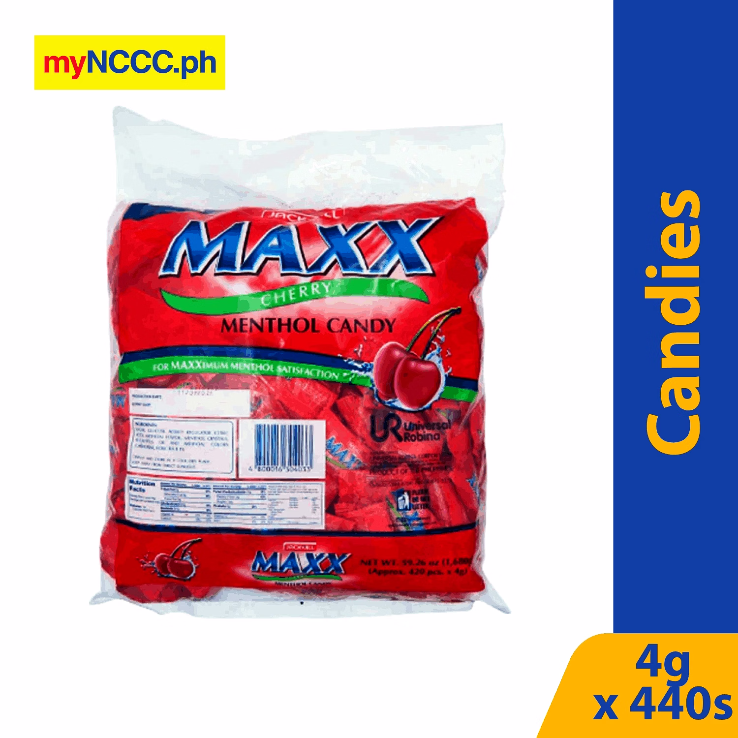 Maxx Cherry Menthol Candy 4gx440s - | NCCC Online Store