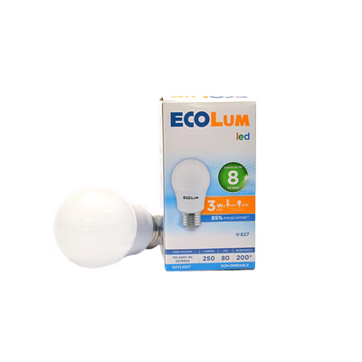 Ecolum Led Bulb Daylight E27 - 3w | NCCC Online Store