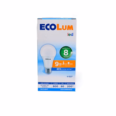 Ecolum Led Bulb Daylight E27 - 9w | NCCC Online Store