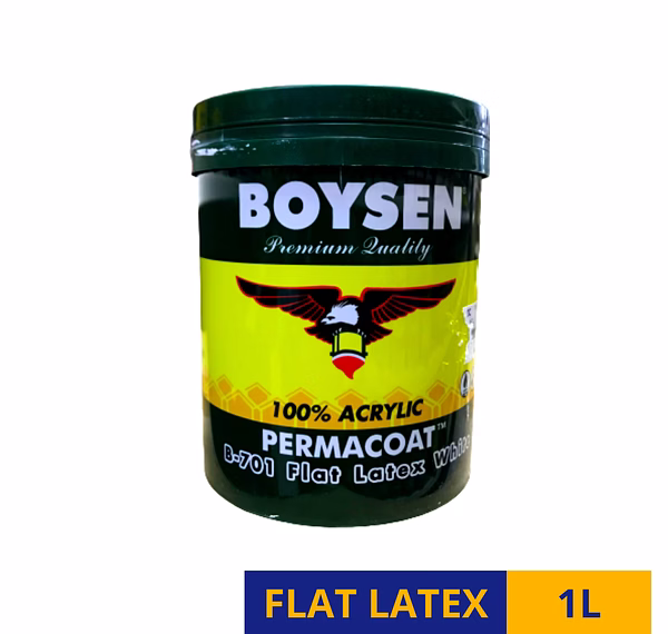Boysen Permacoat Flat Latex - 1l, White | NCCC Online Store
