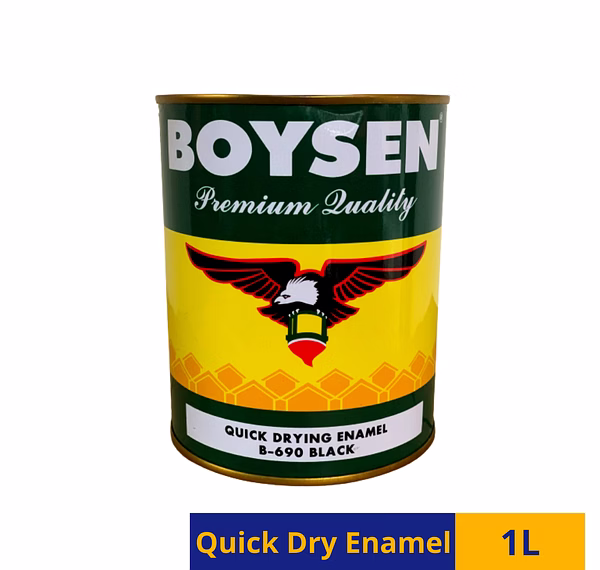 Boysen Quick Drying Enamel (250ML-4L) - Black, Black, 250ml, 250ml ...