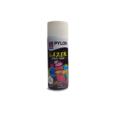 Pylox Lazer Spray Paint - Gloss White | NCCC Online Store