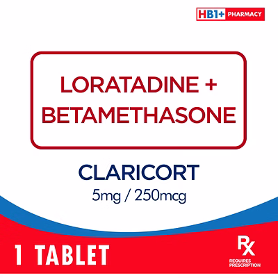 Claricort 5mg / 250mcg Tablet - | NCCC Online Store