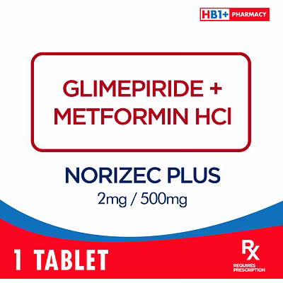 Norizec Plus 2mg / 500mg Tablet - | NCCC Online Store