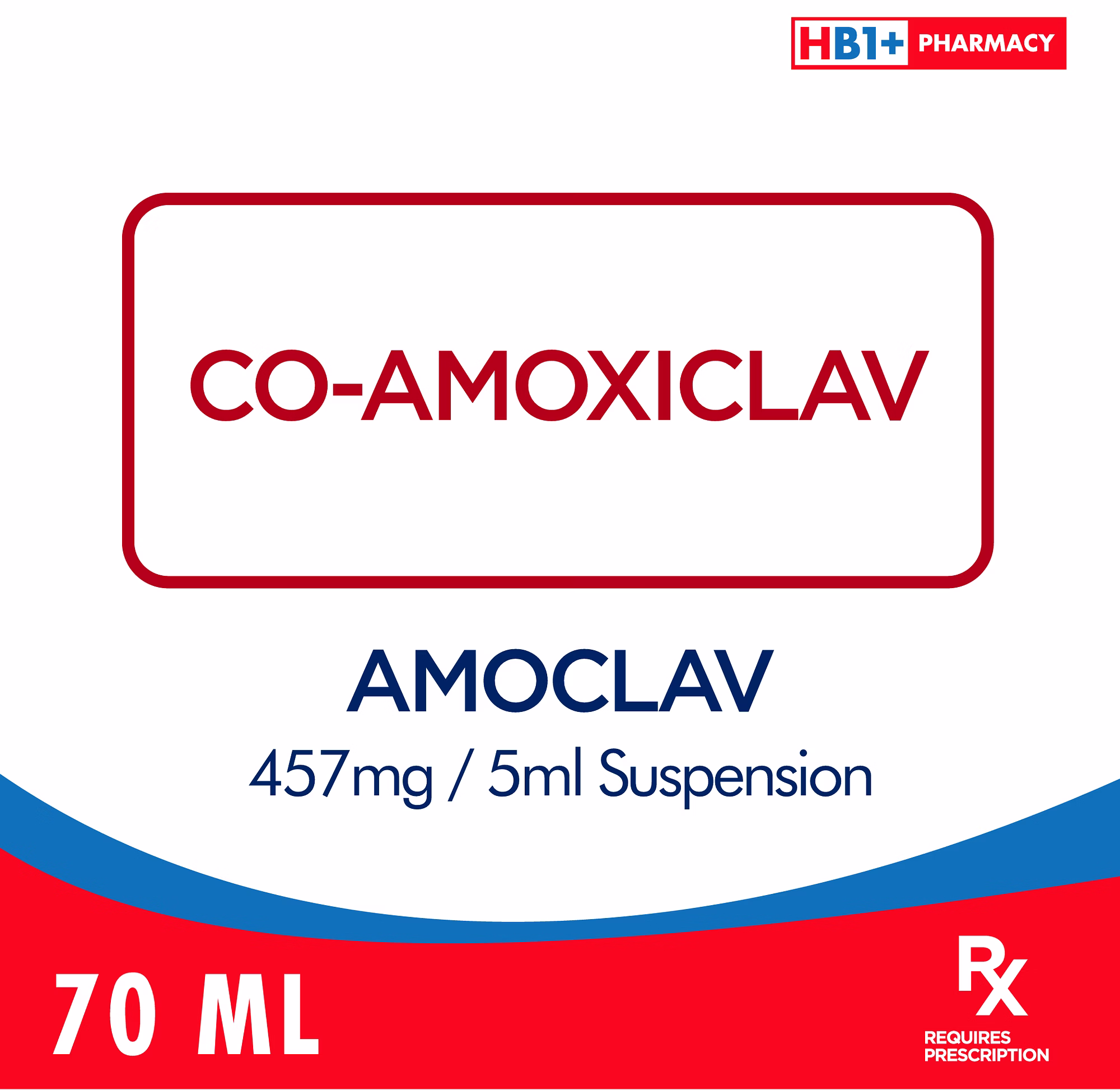 Amoclav 457mg / 5ml Suspension 70ml - | NCCC Online Store