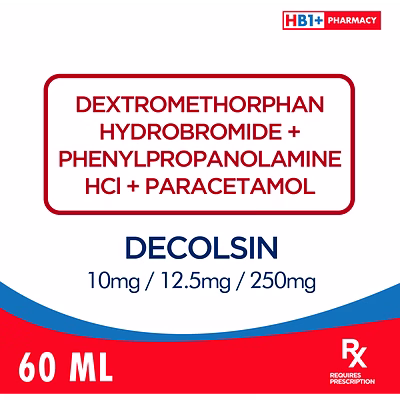 Decolsin 10mg / 12.5mg / 250mg 60ml - | NCCC Online Store