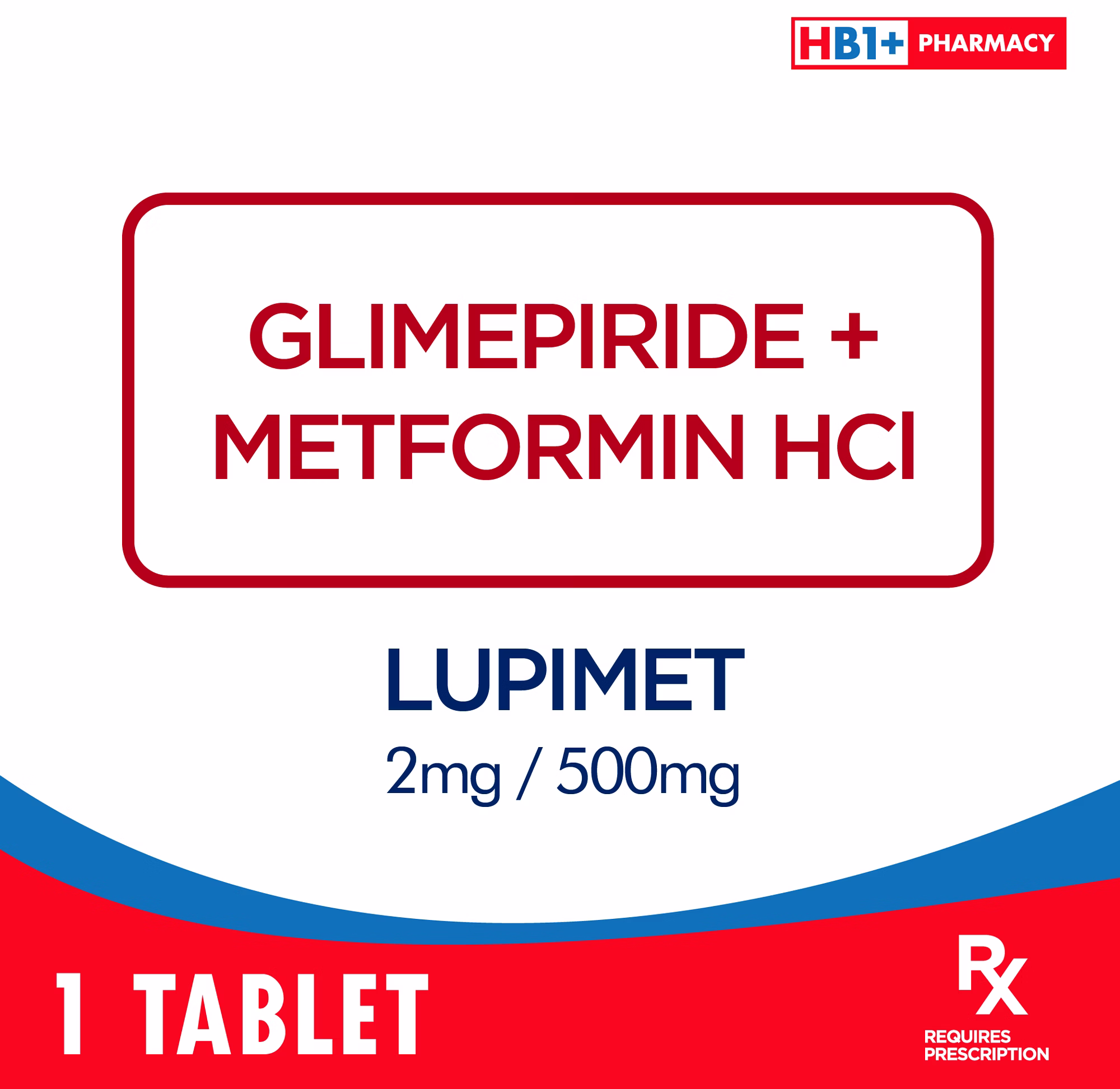 Lupimet 2mg / 500mg Tablet - | NCCC Online Store