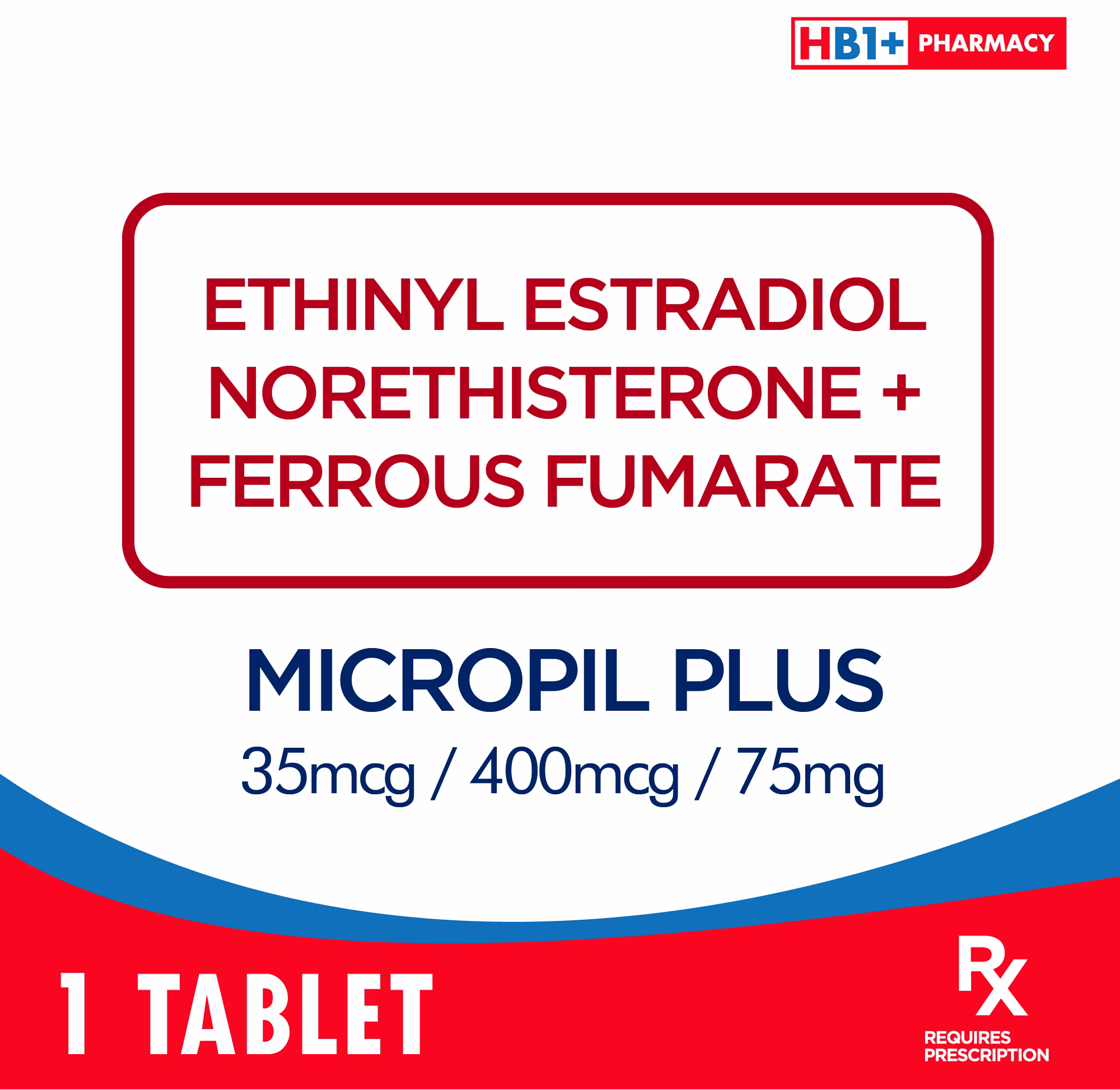 Micropil Plus 35mcg / 400mcg / 75mg Tablet - | NCCC Online Store