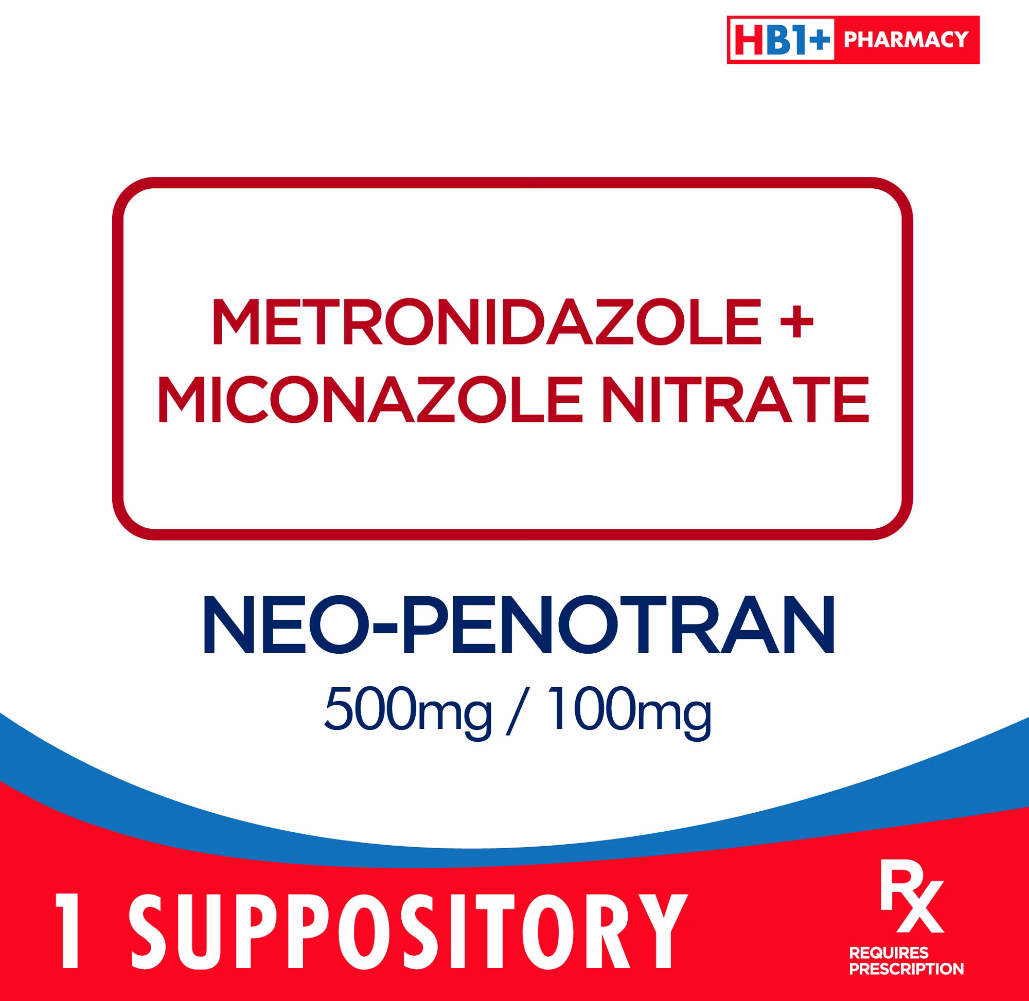 Neo-Penotran 500mg / 100mg Suppository - | NCCC Online Store