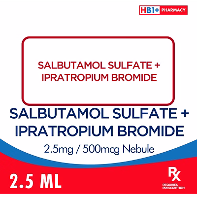 Salbutamol Sulfate + Ipratropium Bromide 2.5mg / 500mcg Nebule 2.5ml ...