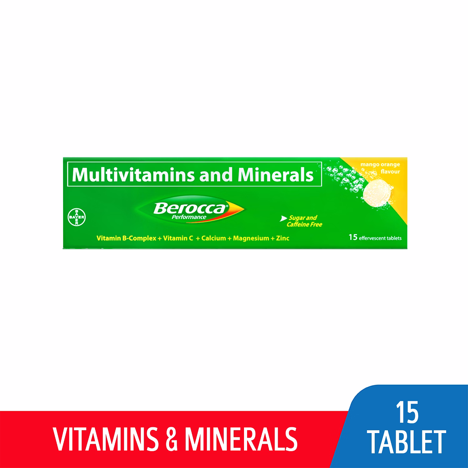Berocca Mango Orange Flavor Effervescent Tablet 15s - | NCCC Online Store