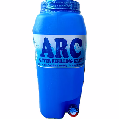 5 gallon Slim container - | ARC Water ReFilling Station